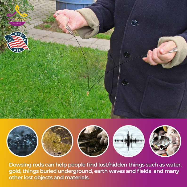 Handmade Dowsing Rods: Original Y Rod Design, Stainless Steel Handles ...