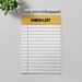 RETRO Printable Check List, A4 Size, Printable Memo Pad, Instant ...