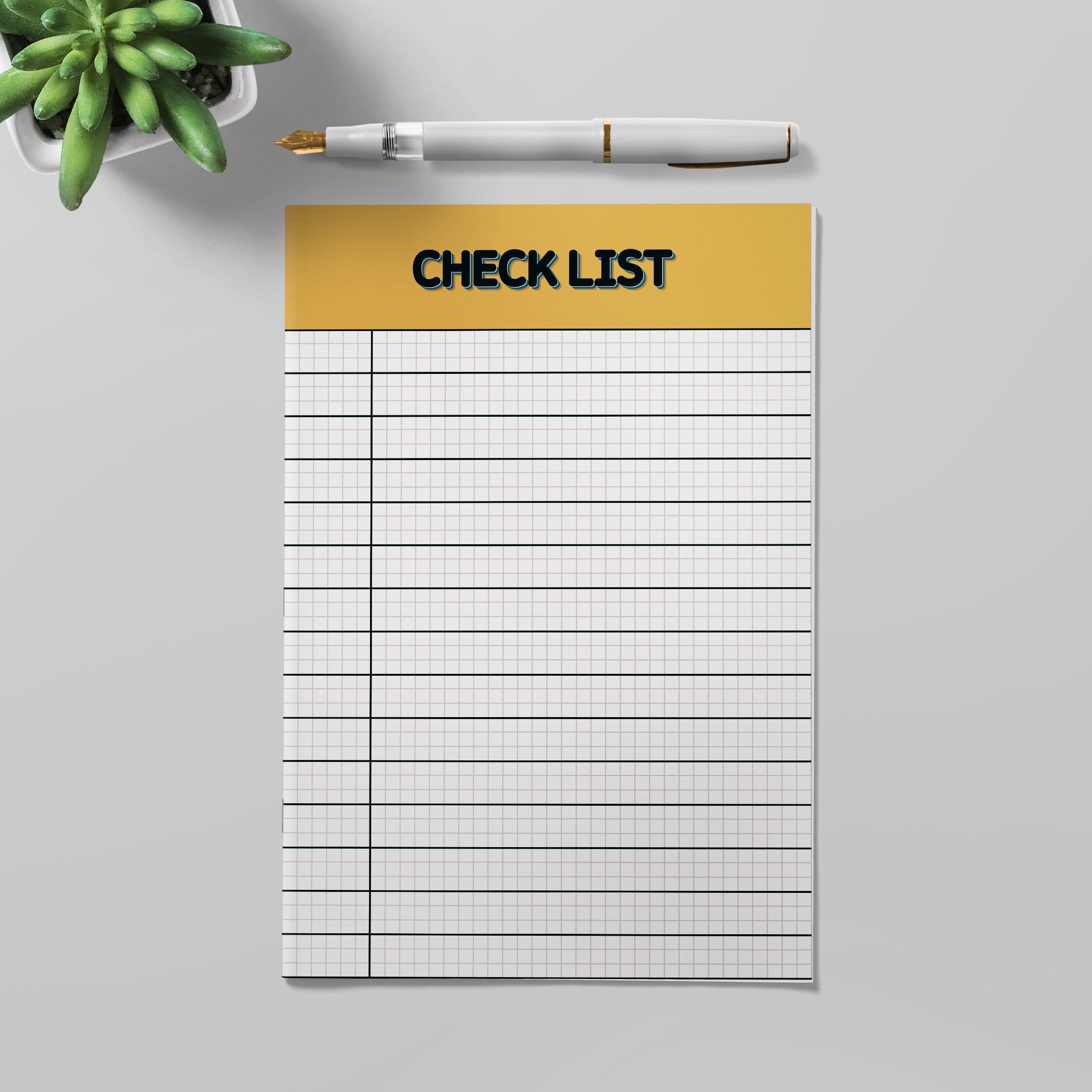 RETRO Printable Check List, A4 Size, Printable Memo Pad, Instant ...