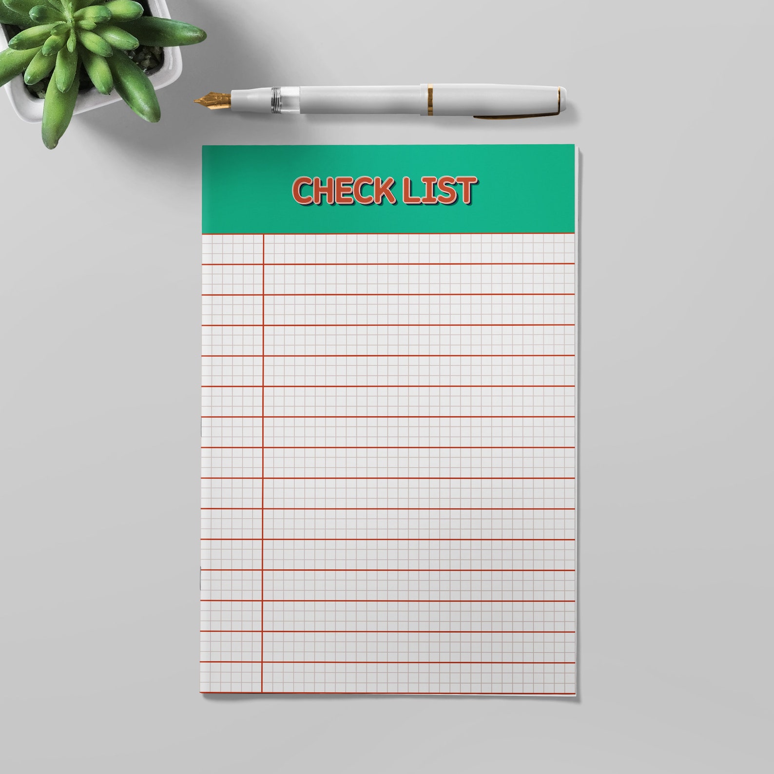 RETRO Printable Check List, A4 Size, Printable Memo Pad, Instant ...