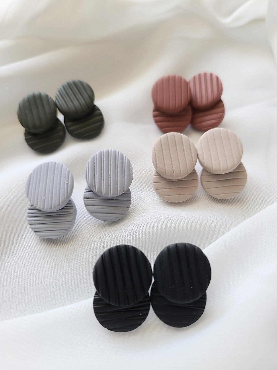 MODERN TEXTURED STUDS | Everyday Collection | Handmade | Neutral ...