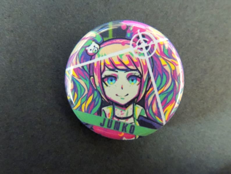 Danganronpa Splat Buttons junko Enoshoshima Komaeda Nagito - Etsy