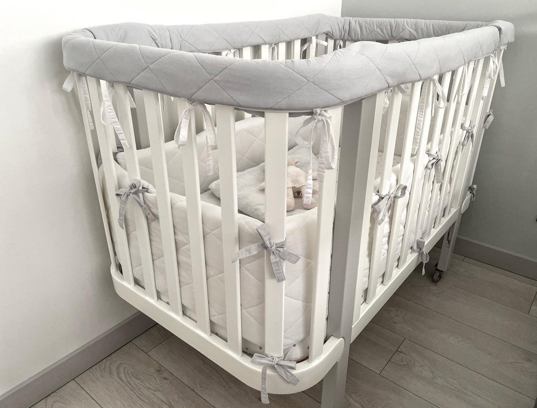 Cotton Crib Rail Cover, Padded Baby Teething Protector, Handmade - Etsy