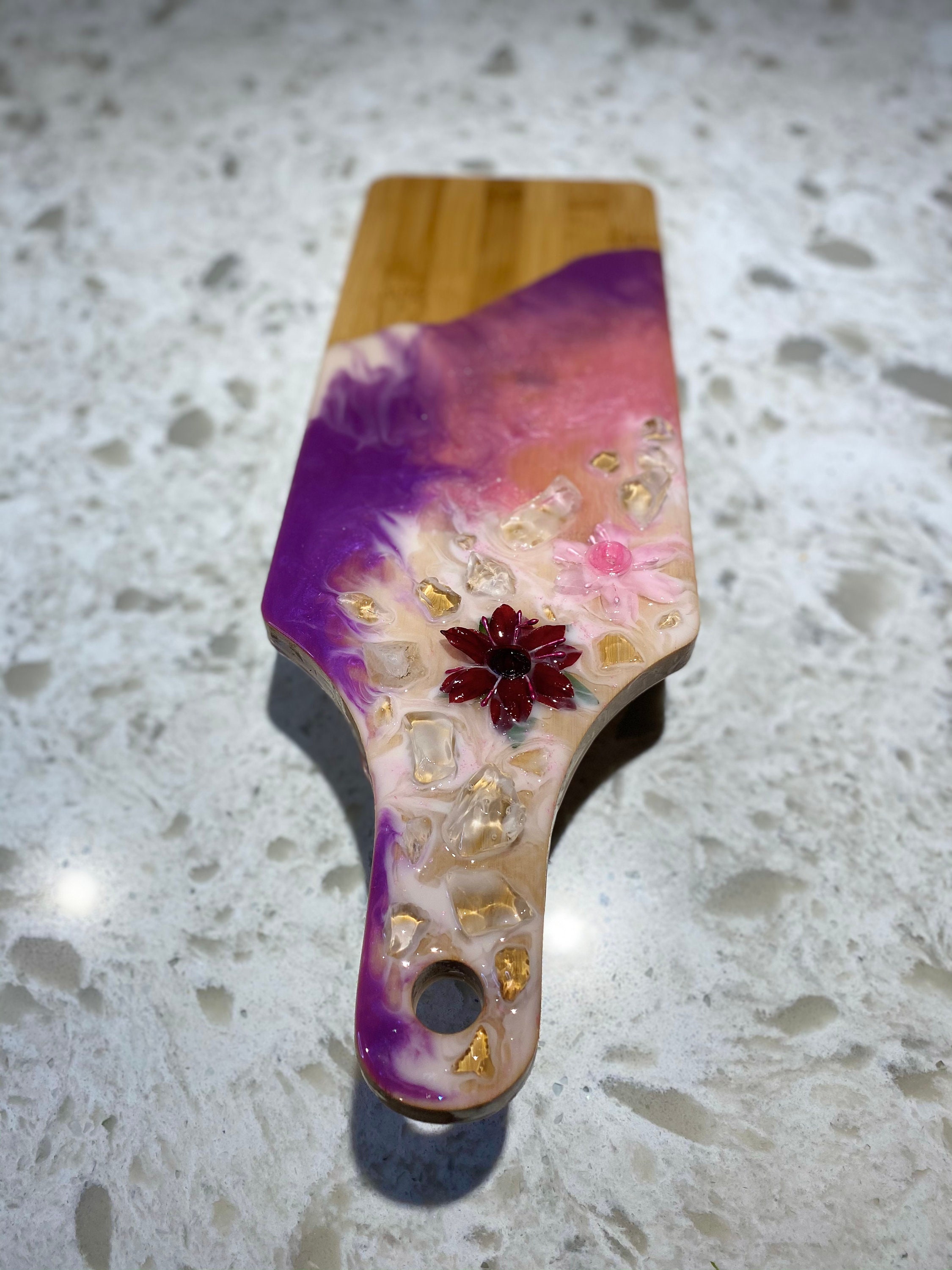 Flower Resin Charcuterie Board at Marilyn Rose blog