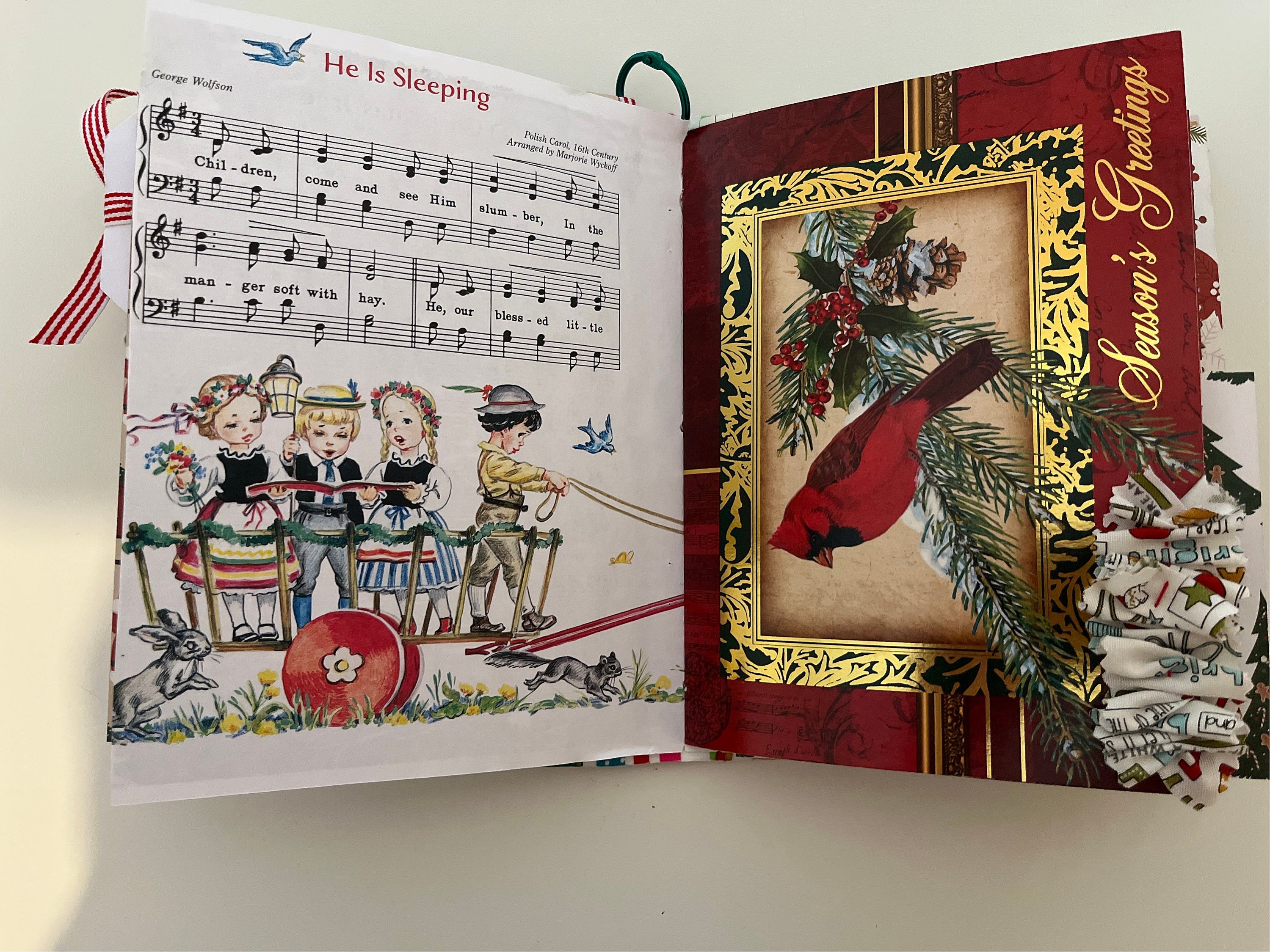 Christmas Carols Little Golden Book Junk Journal - Etsy