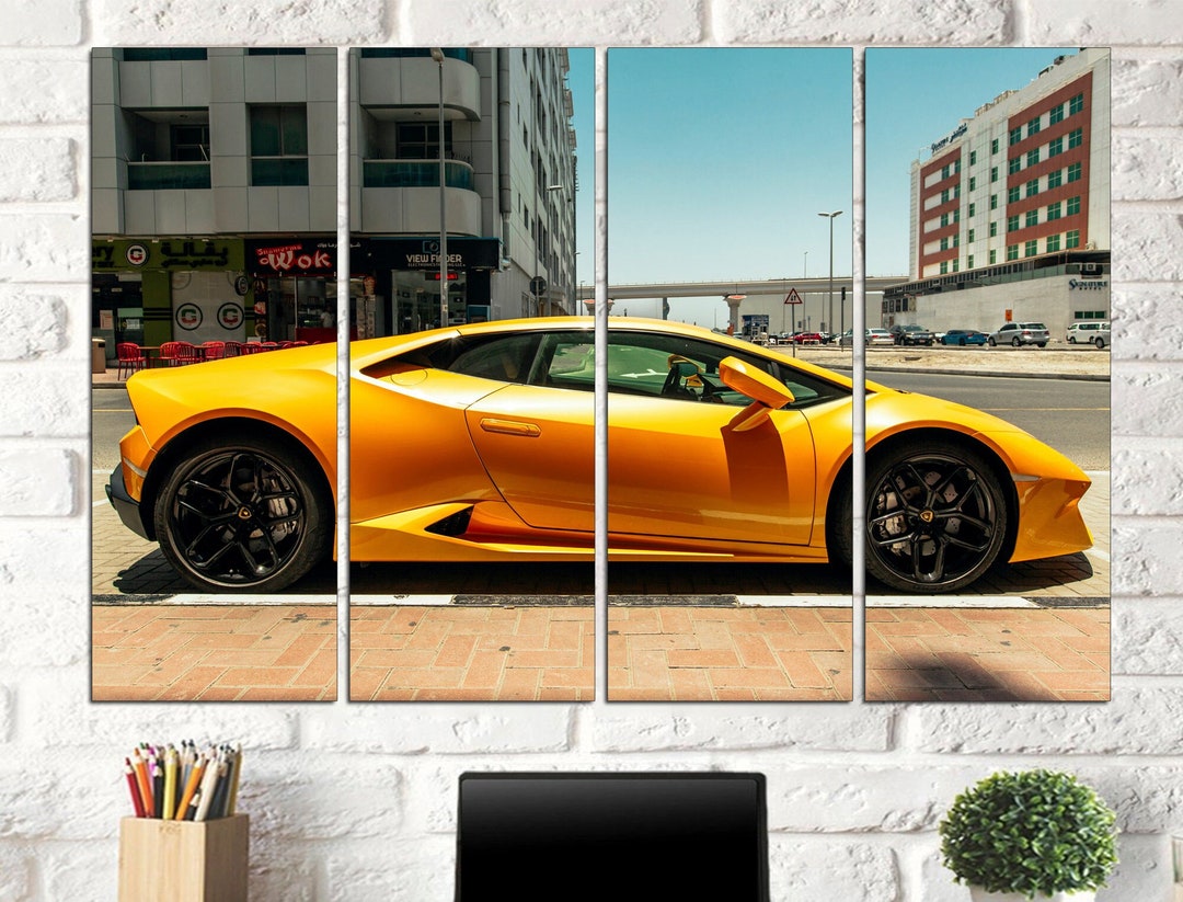 Lamborghini Photo Car on Canvas Lamborghini Prints Motivational Canvas ...