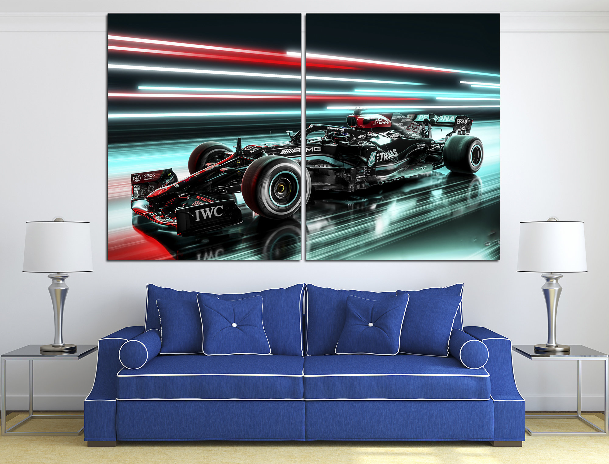 Racing Car Canvas Formula 1 Wall Art Sports Canvas Racing Wall Art ...