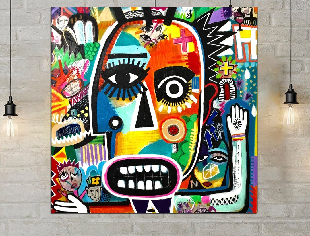 Abstract Canvas Art Graffiti Art Print Street Art Canvas Graffiti ...