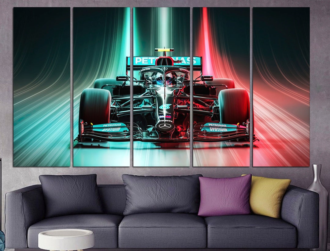 Formula One Car F1 Poster Canvas F1 Formula 1 Car Print on Canvas F1 ...