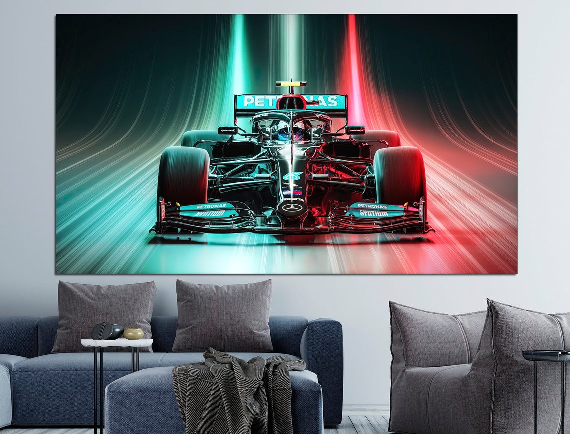 Formula One Car F1 Poster Canvas F1 Formula 1 Car Print on Canvas F1 ...