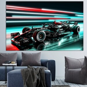 Racing Car Canvas Formula 1 Wall Art Sports Canvas Racing Wall Art ...