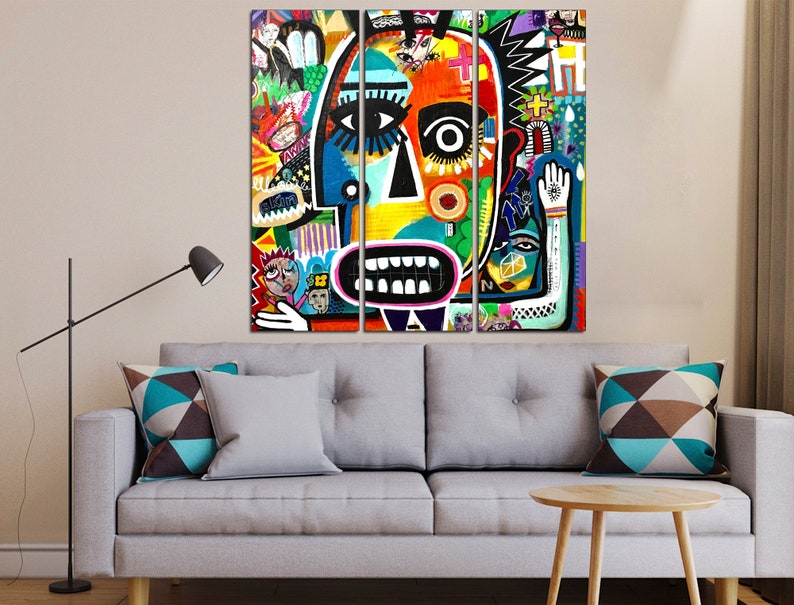 Abstract Canvas Art Graffiti Art Print Street Art Canvas Graffiti ...