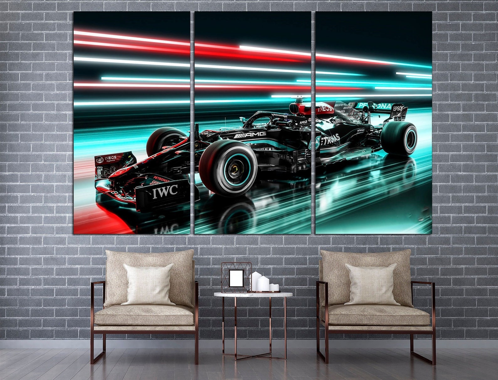 Racing Car Canvas Formula 1 Wall Art Sports Canvas Racing Wall Art ...