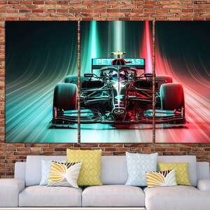 Formula One Car F1 Poster Canvas F1 Formula 1 Car Print on Canvas F1 ...