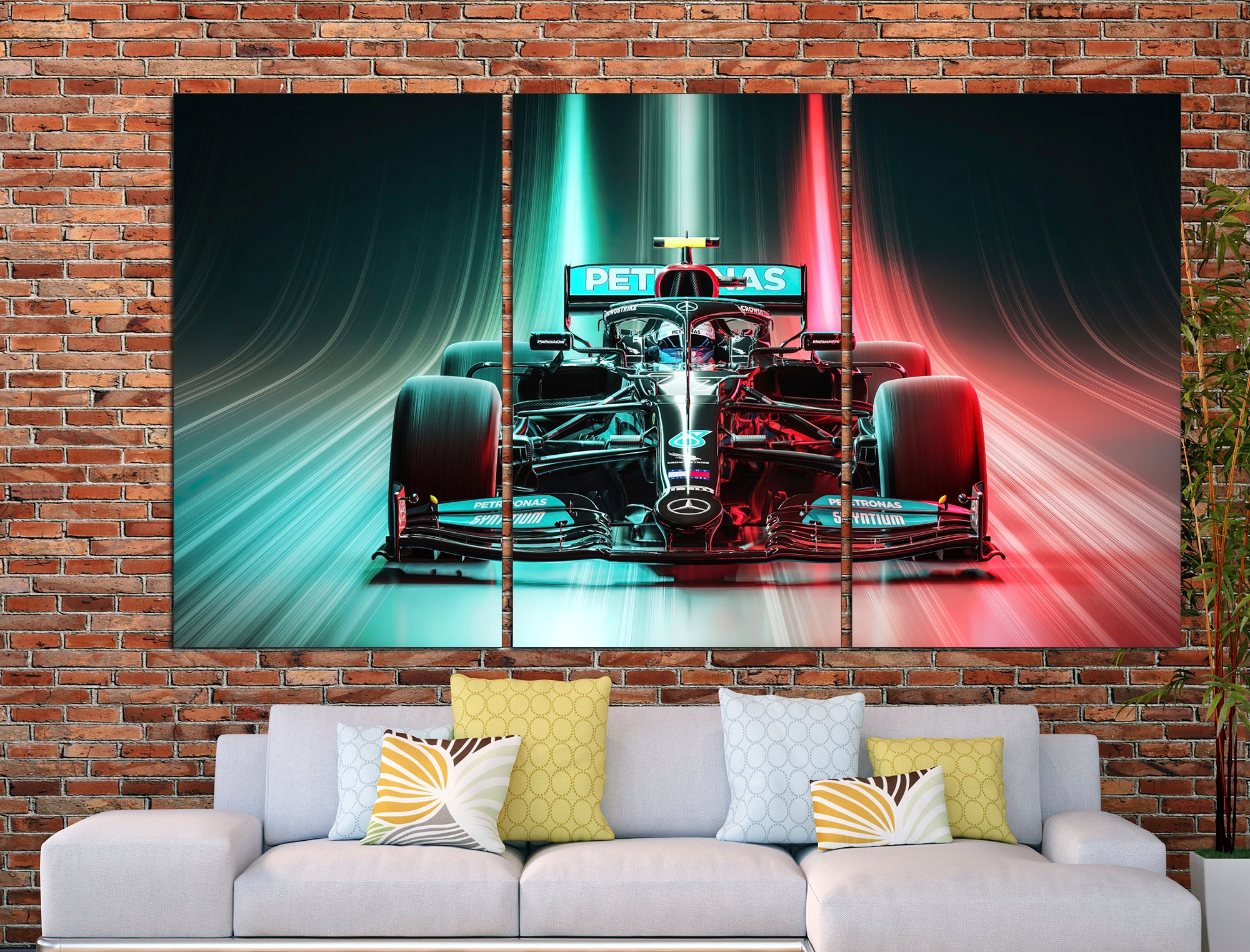 Formula One Car F1 Poster Canvas F1 Formula 1 Car Print on Canvas F1 ...