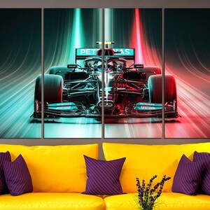 Formula One Car F1 Poster Canvas F1 Formula 1 Car Print on Canvas F1 ...