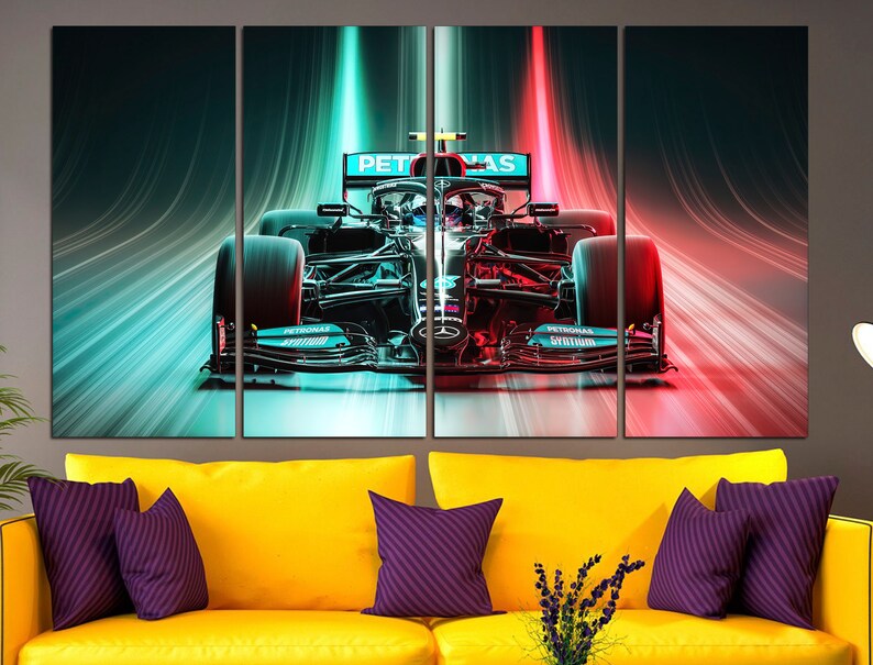 Formula One Car F1 Poster Canvas F1 Formula 1 Car Print on Canvas F1 ...