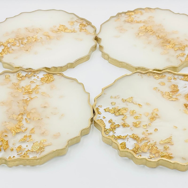 Gold Coasters - Etsy