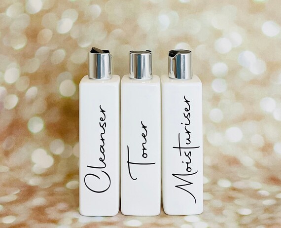 Set of 3 Cleanser Toner Moisturiser 250ml PET Tested Flip - Etsy