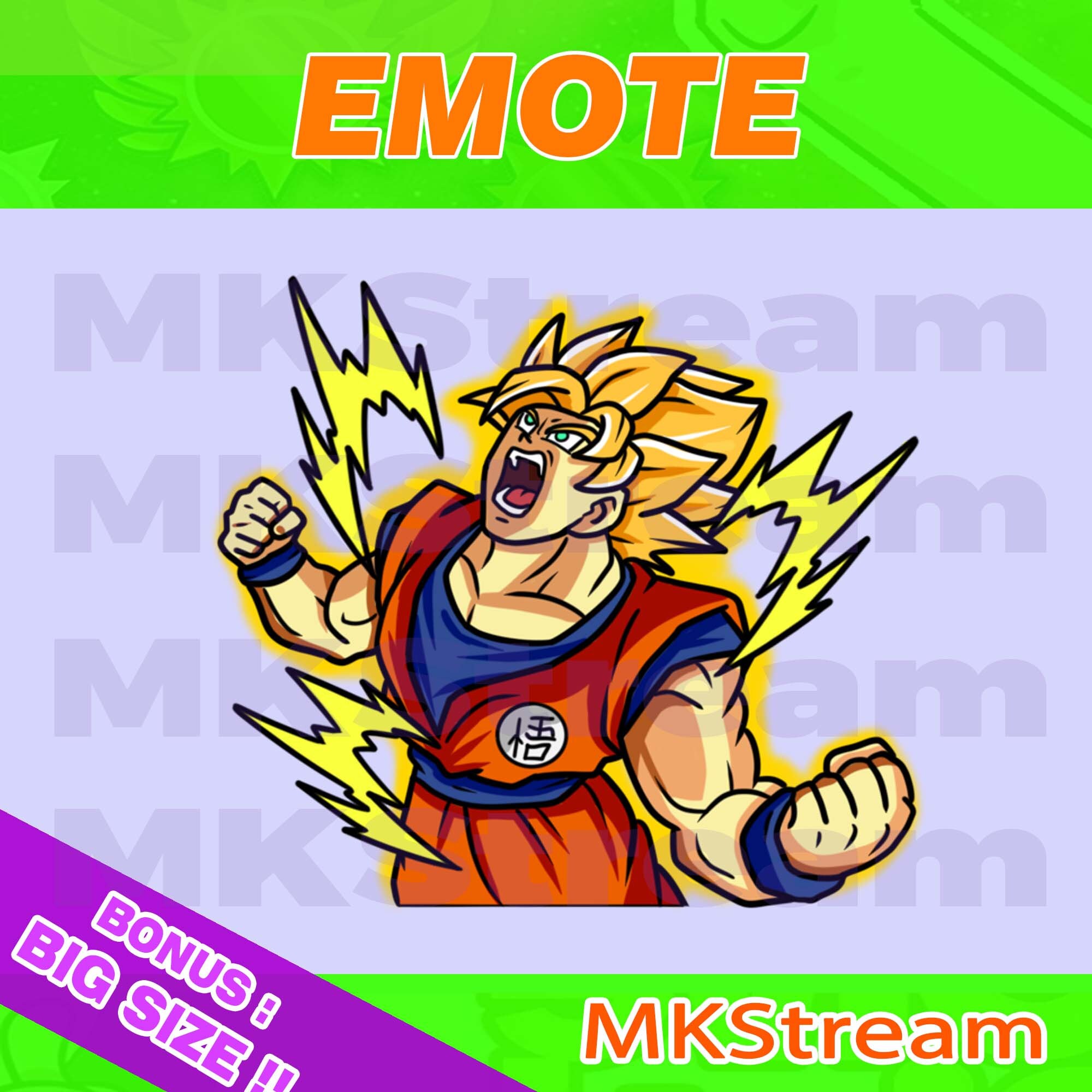Twitch emotes dragon ball goku ssj rage | Etsy