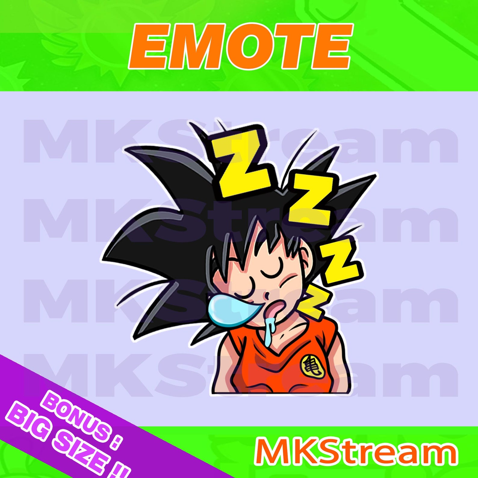 Twitch emotes dragon ball kid goku sleep | Etsy