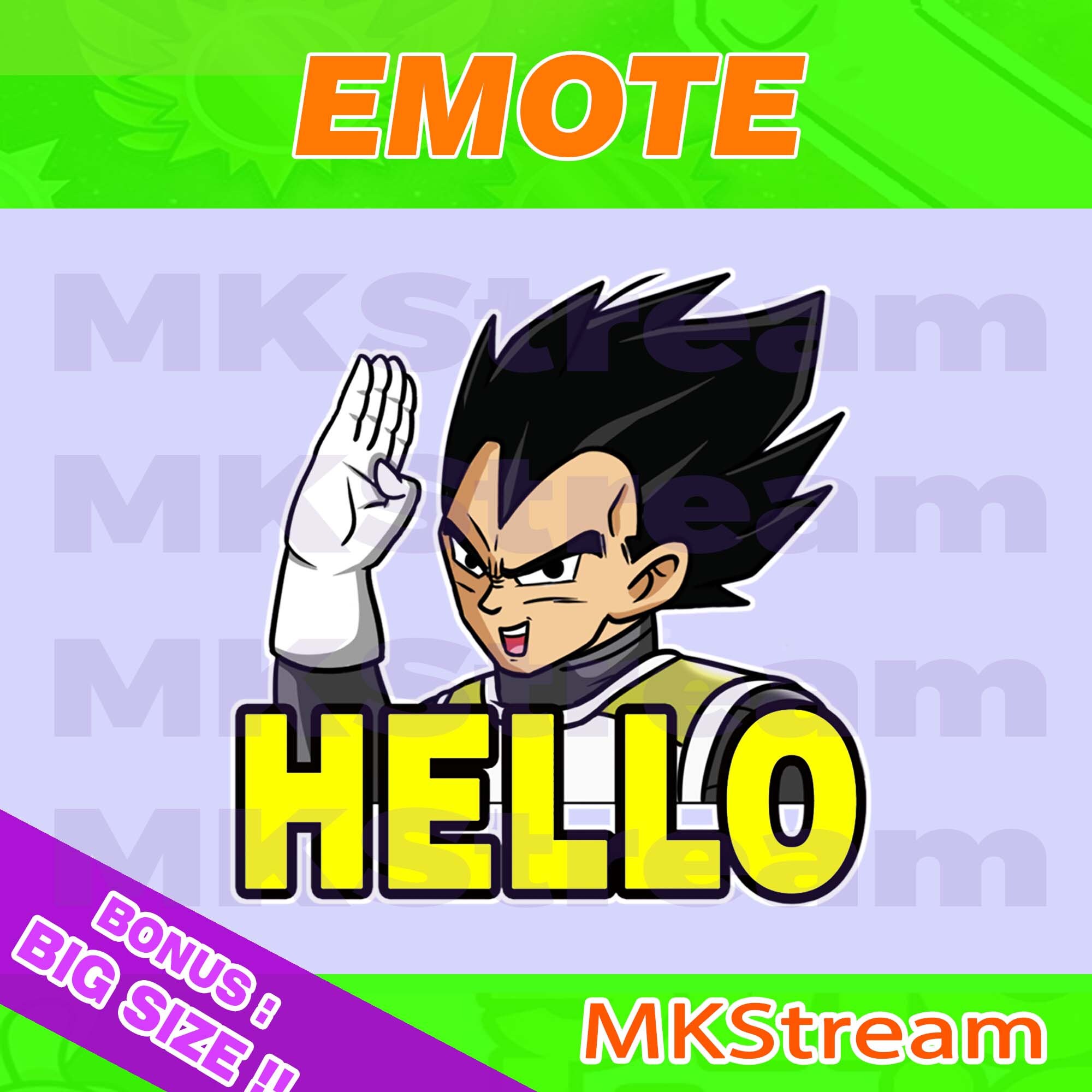 Twitch emotes dragon ball vegeta hello | Etsy
