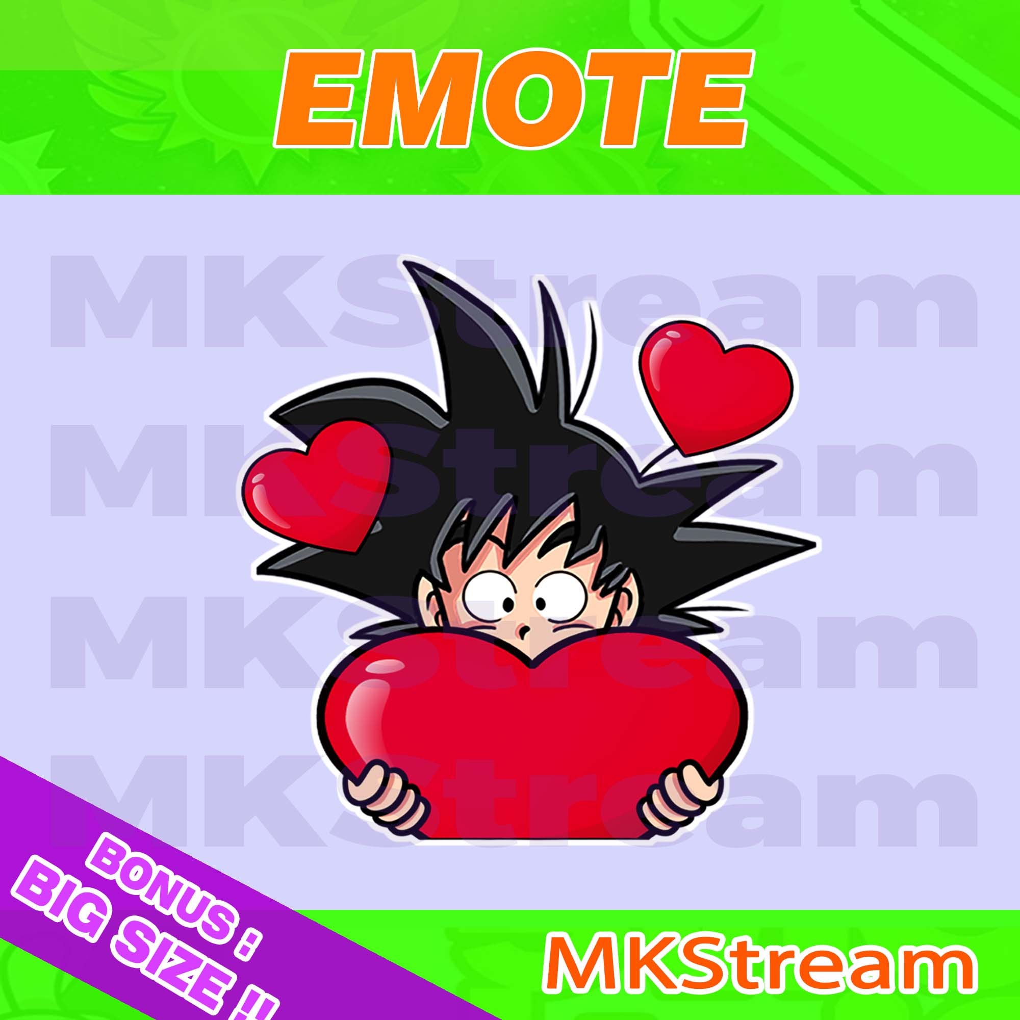 Twitch emotes dragon ball kid goku love | Etsy