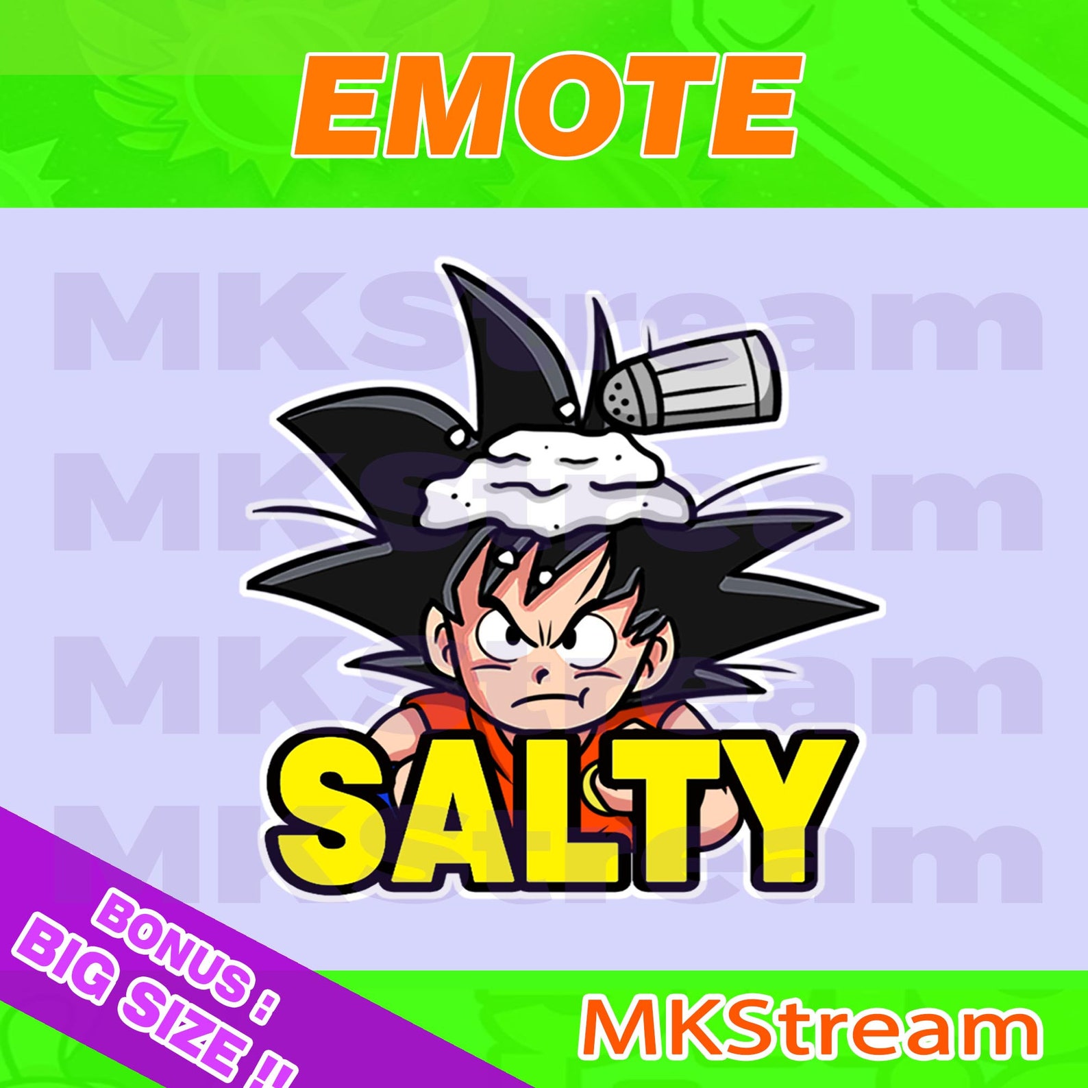 Twitch emotes dragon ball kid goku salty | Etsy