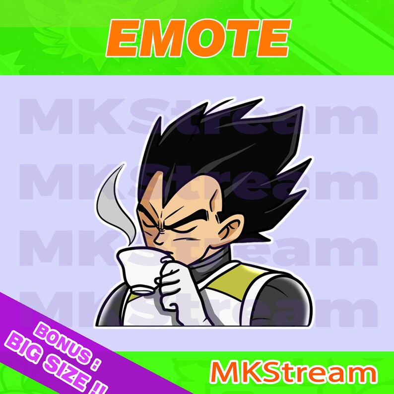 Twitch emotes dragon ball vegeta sip | Etsy