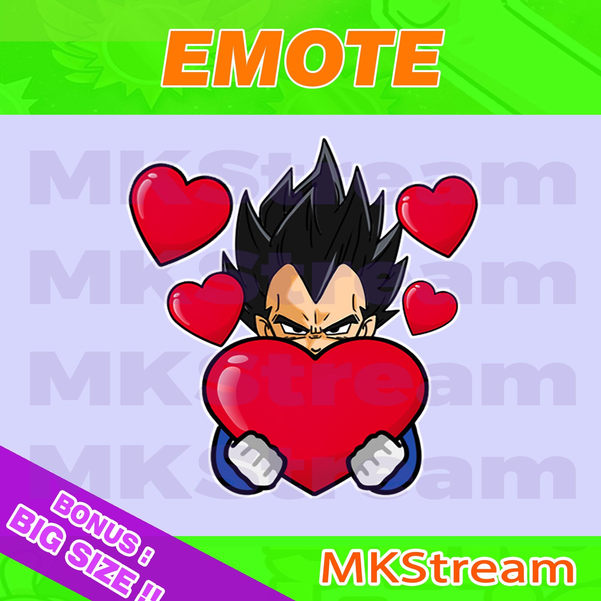 Twitch emotes dragon ball vegeta love | Etsy