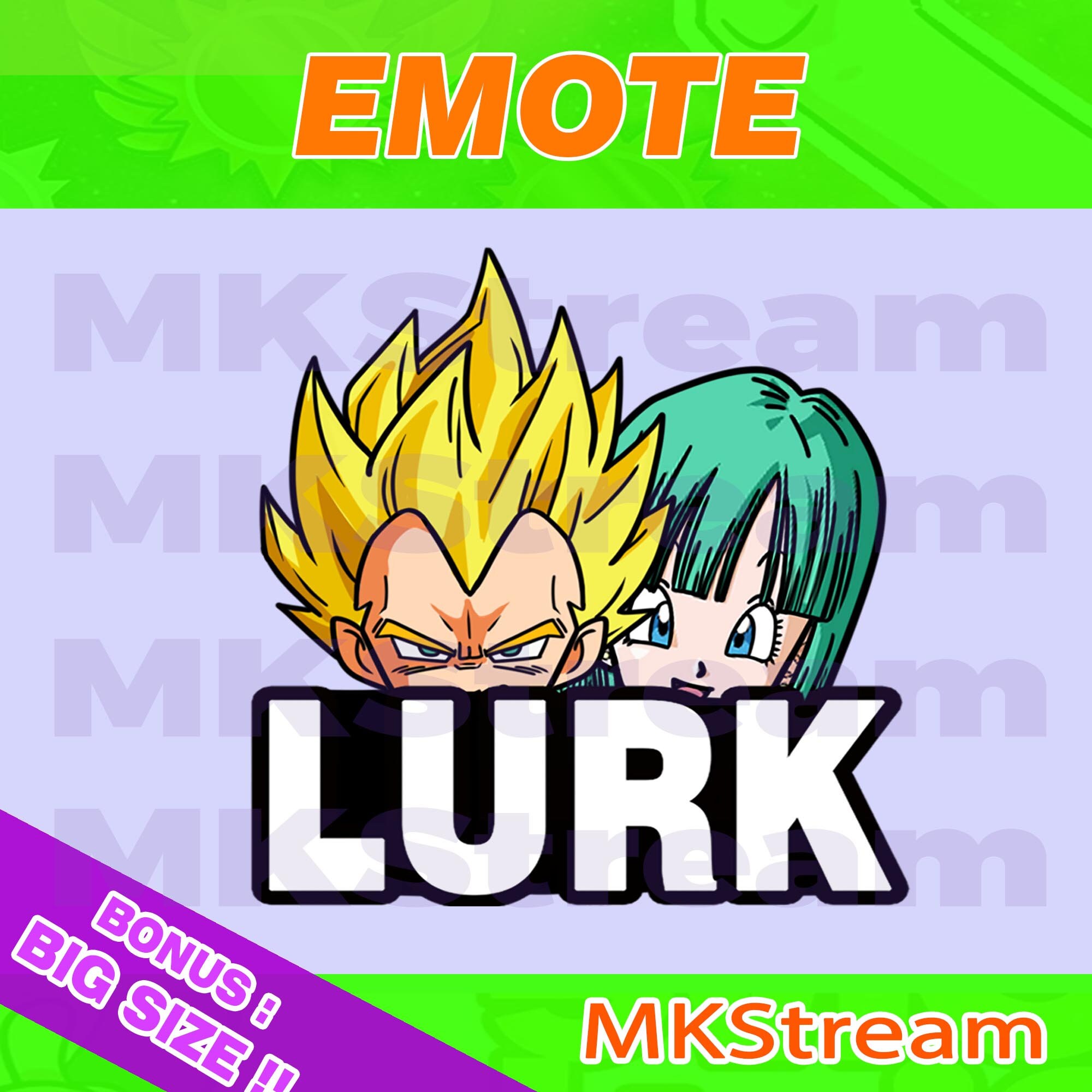 Twitch emotes dragon ball vegeta &bulma acecha | Etsy