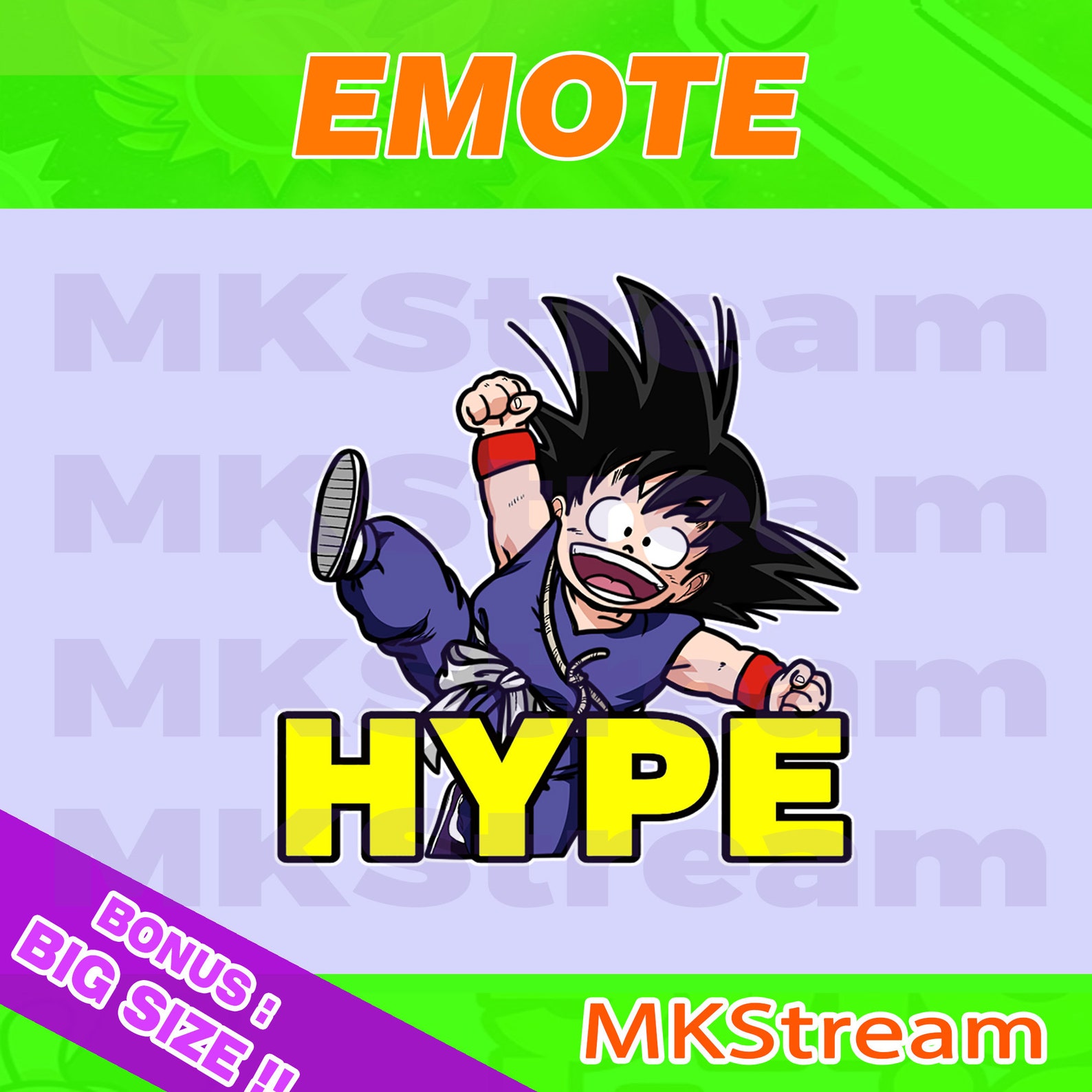 Twitch emotes dragon ball kid goku hype | Etsy