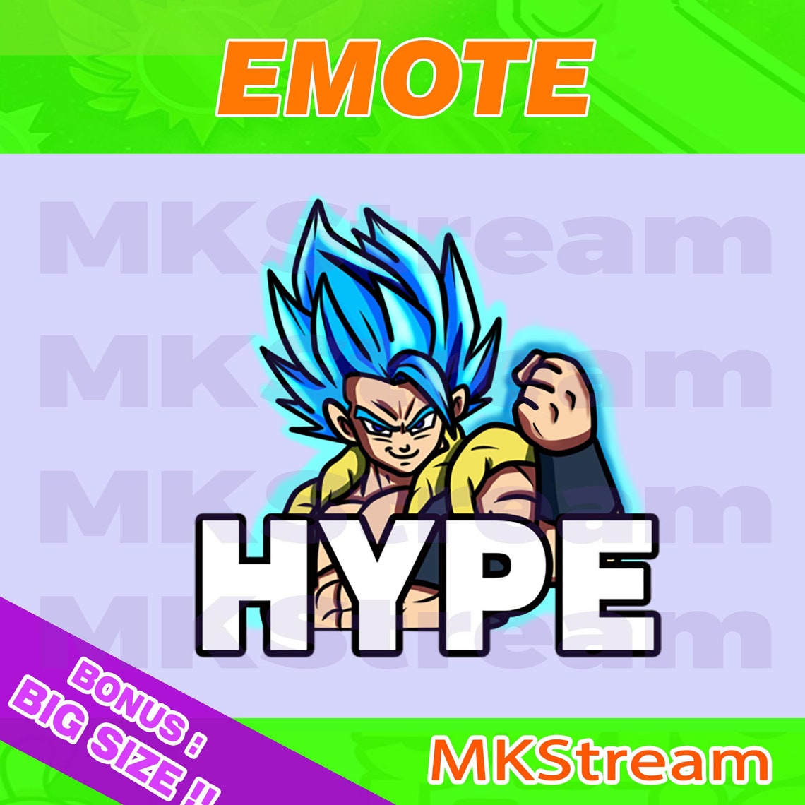 Twitch emotes dragon ball gogeta ssj blue hype | Etsy