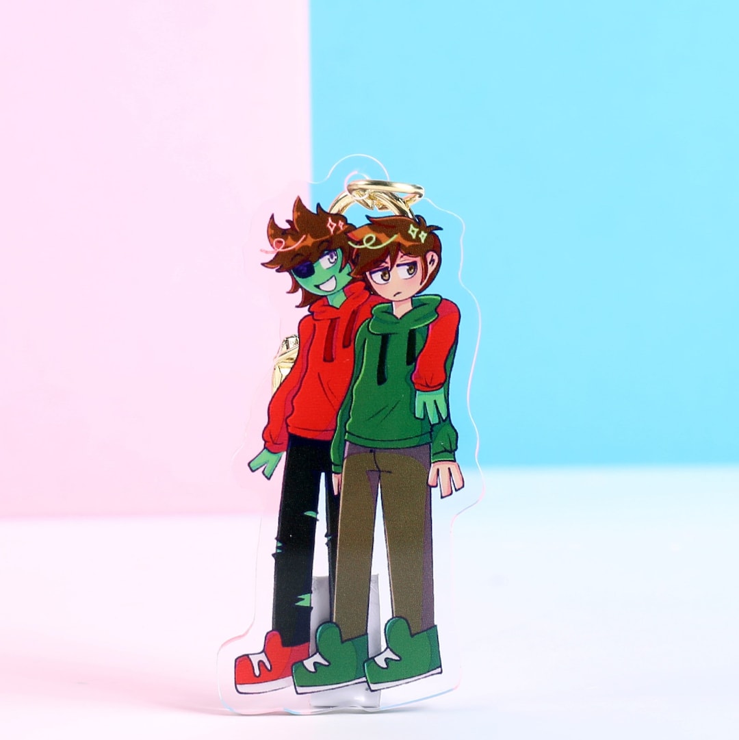 Zombie Tord & Edd Acrylic Charm Keychain Eddsworld Classic Zombeh ...