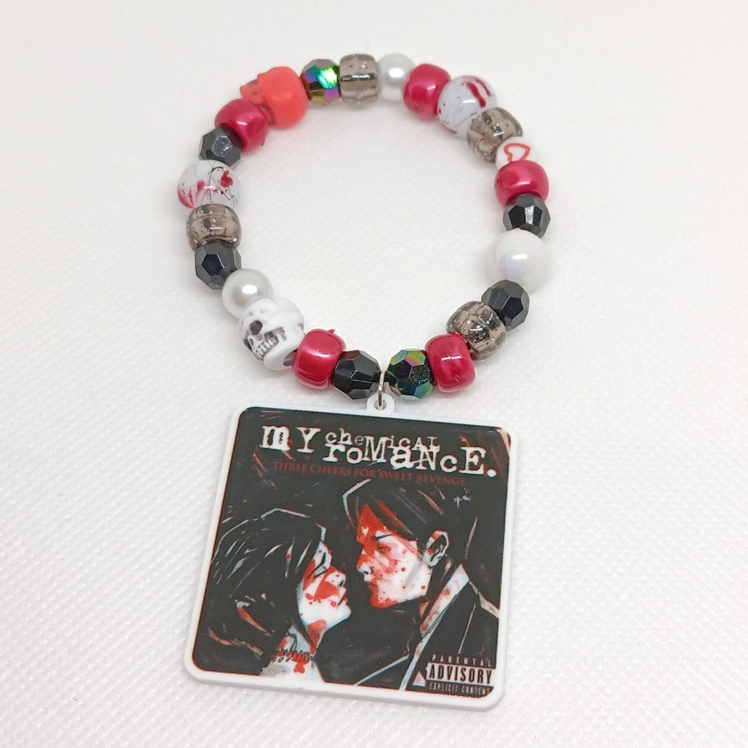MCR Charm Kandi Bracelet My Chemical Romance Kawaii Scene Emo Scenecore ...