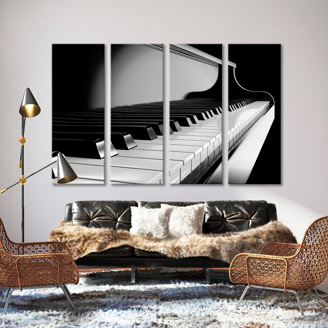 Musical Instruments Canvas Music Decor Print Keys Wall - Etsy