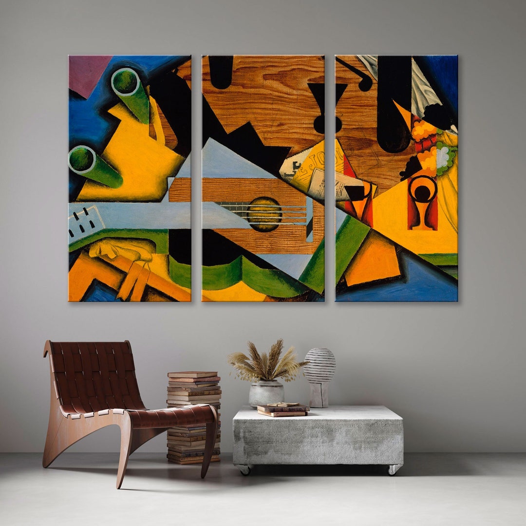 Spanish Cubism Painting Art, 5 Panels Wall, Cubism Printable, Cubism ...