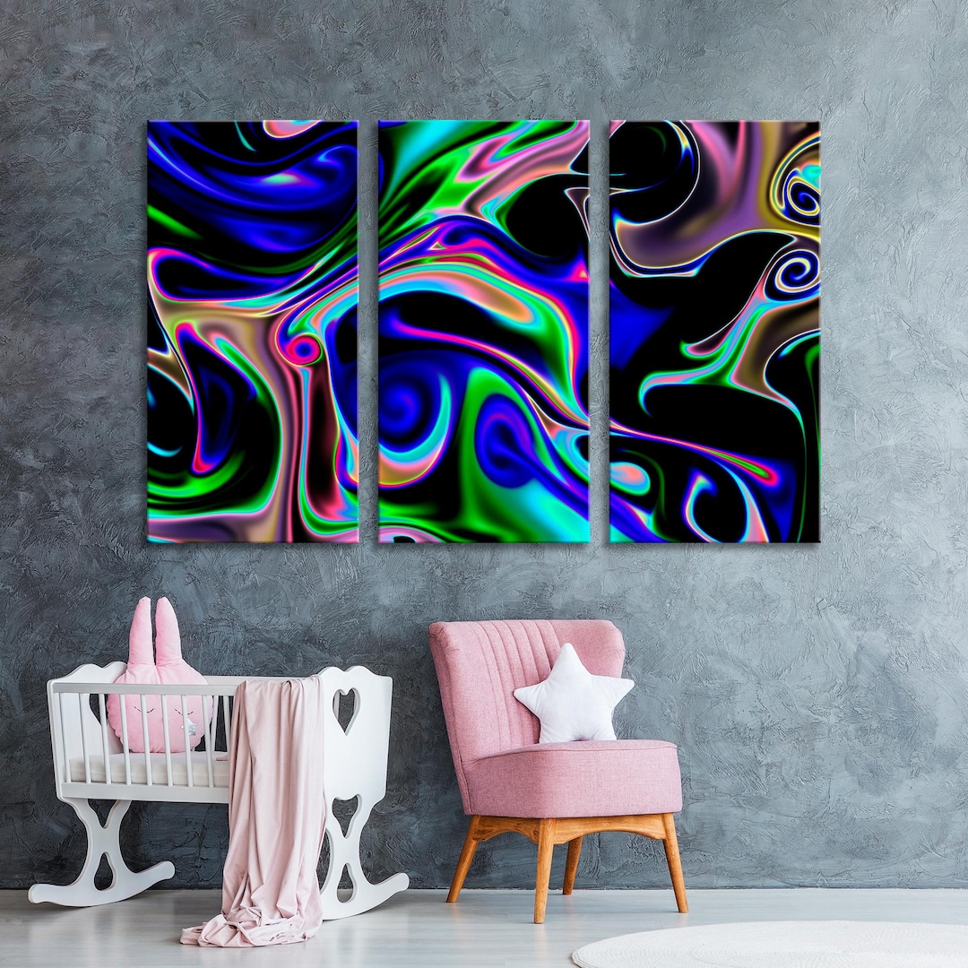 Color Abstract Wall Art, Abstract Canvas Art, Color Background Wall Art ...