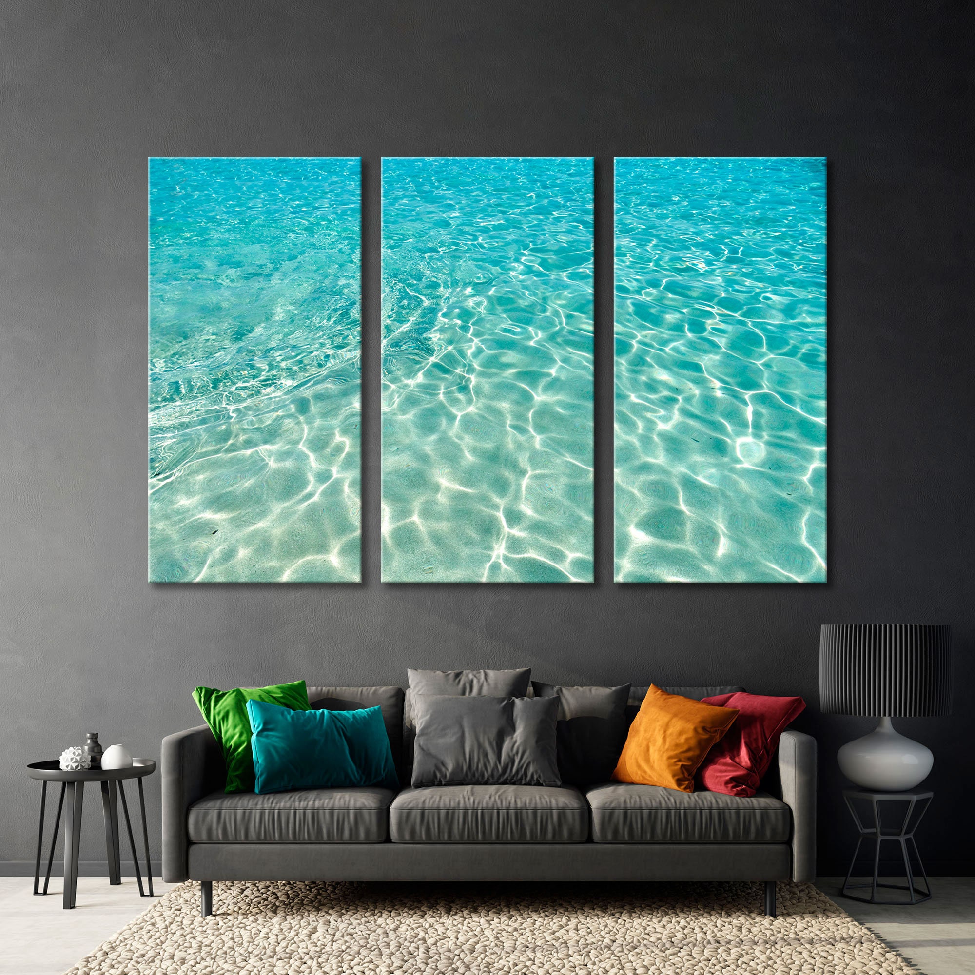 Blue Water Wall Art Ocean Wall Art Sea Artwork Ocean Canvas - Etsy UK