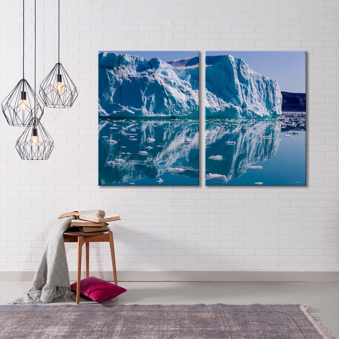 Iceberg Giclee Canvas Art Print, Antarctic Sea Landscape - Etsy