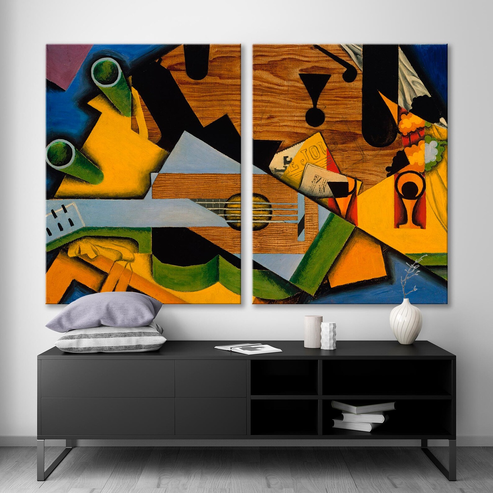 Spanish Cubism Painting Art 5 Panels Wall Cubism Printable - Etsy