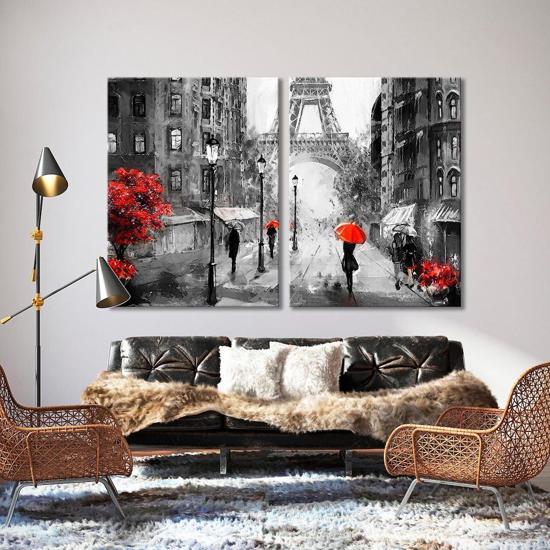 Paris France Canvas, Paris Wall Art, Eiffel Tower Wall Art, Сityscape ...