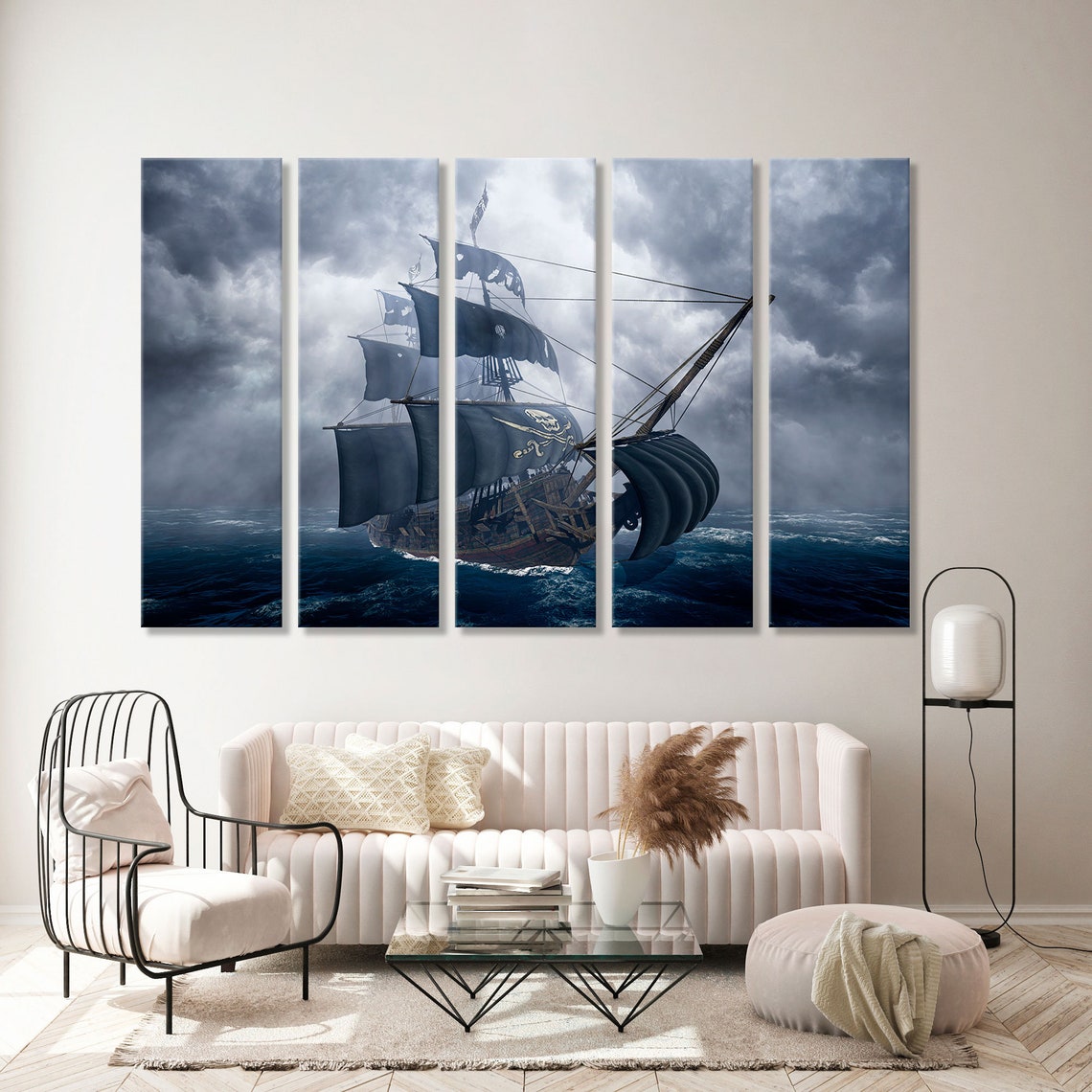 Pirate Ship Stormy Canvas Art Pirate Ship Wall Art Pirate - Etsy