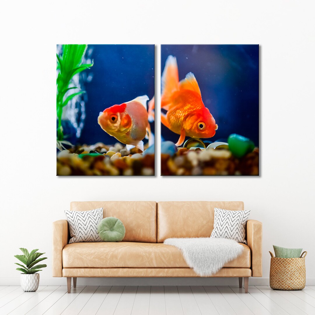 Goldfish Canvas Art Print, Tropical Fish Wall Decor - Etsy