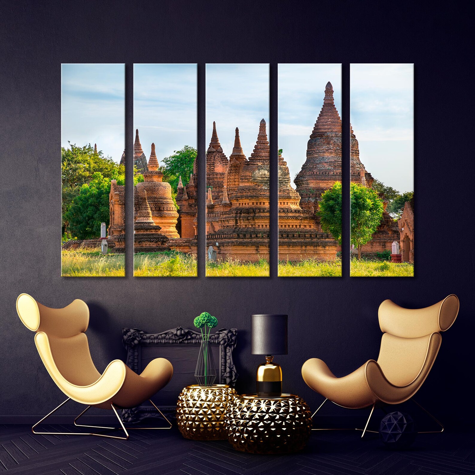 Ancient City Bagan Wall Art, Myanmar Canvas Print, Architecture Wall ...