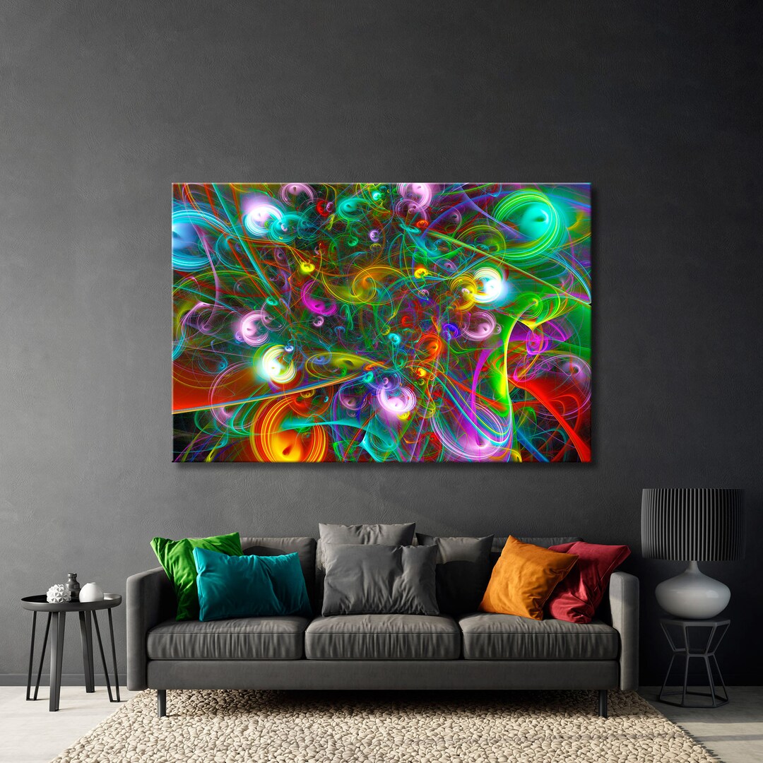 Abstract Lights Canvas Print, Multi-colored Wall Art - Etsy