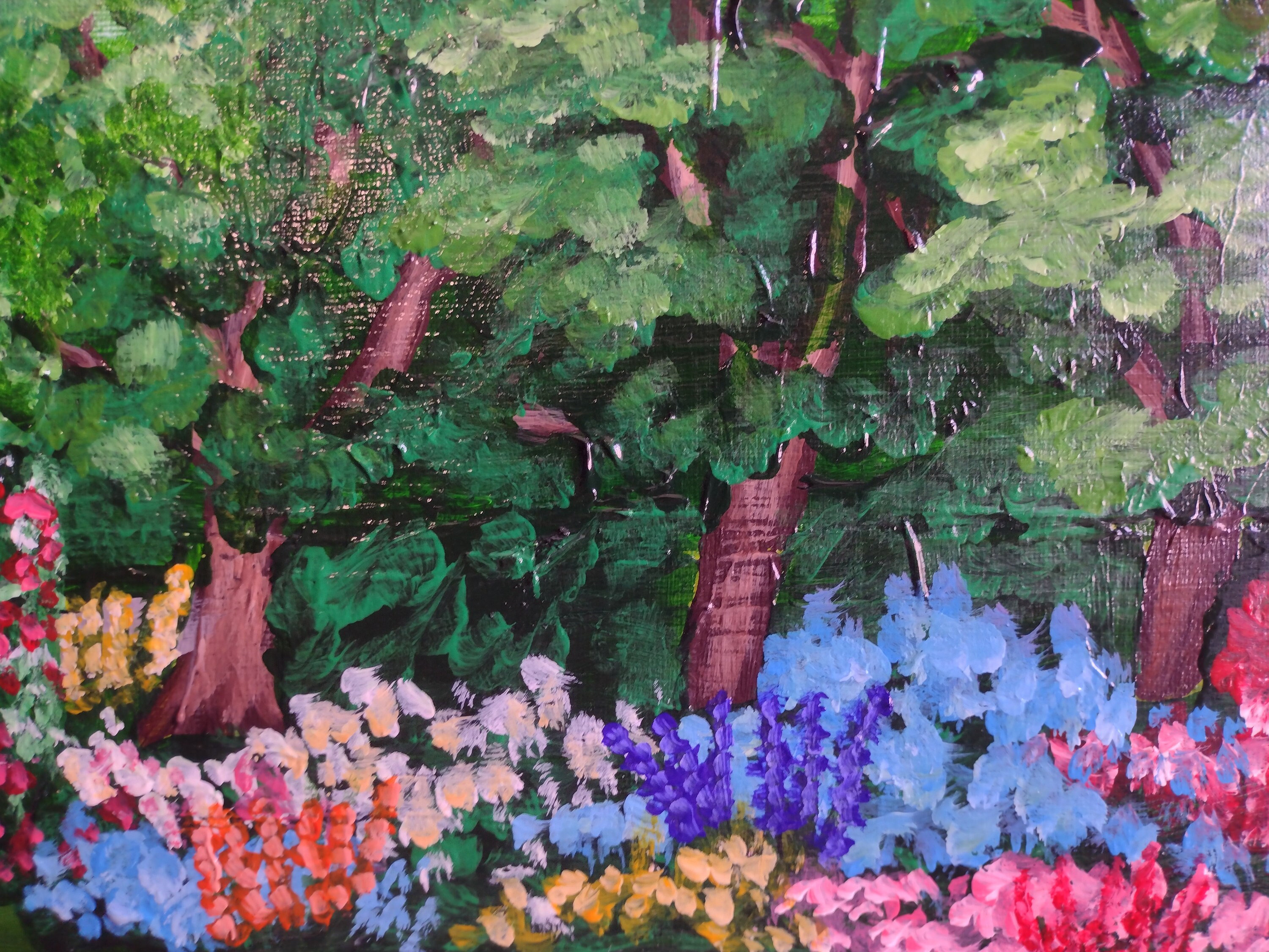 Scenic Garden Landscape Painting, Natural Beauty - Etsy