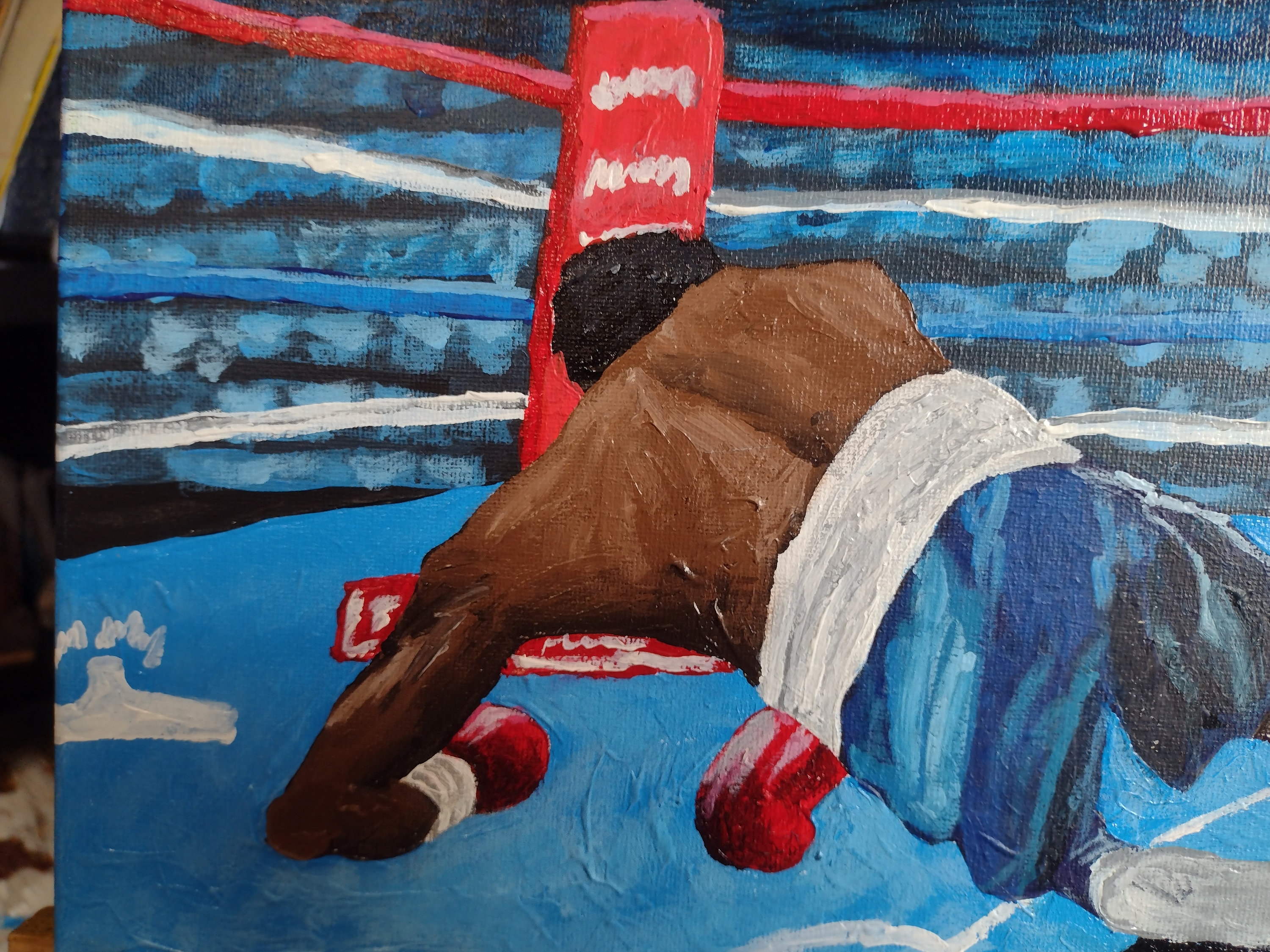 Boxing Fight, Sports Painting, Boxing Ko,boxer Art,boxing Championship ...