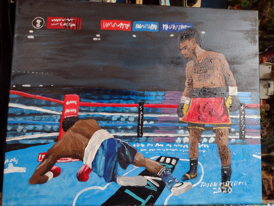 Boxing Fight, Sports Painting, Boxing Ko,boxer Art,boxing Championship ...