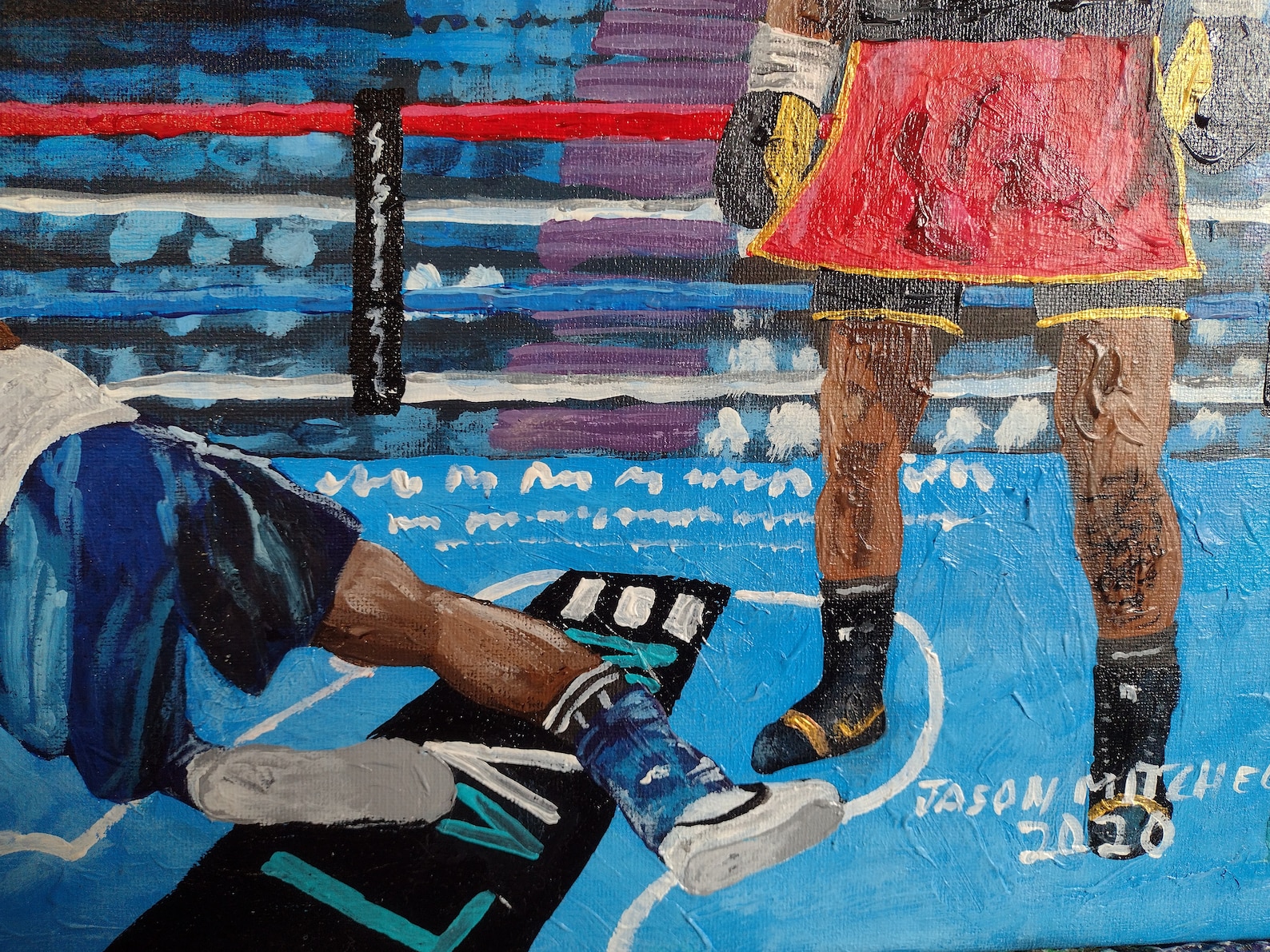 Boxing Fight, Sports Painting, Boxing Ko,boxer Art,boxing Championship ...